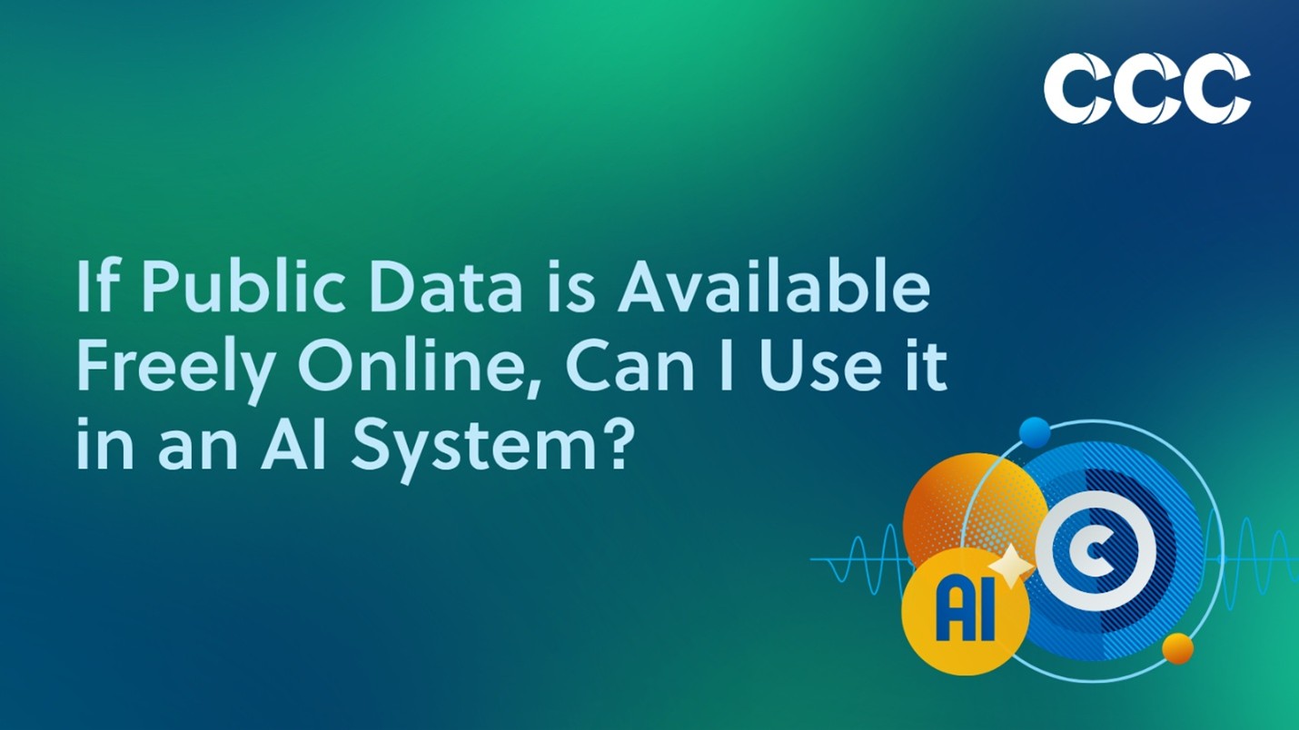If Public Data is Available Freely Online, Can I Use it in an AI System ...